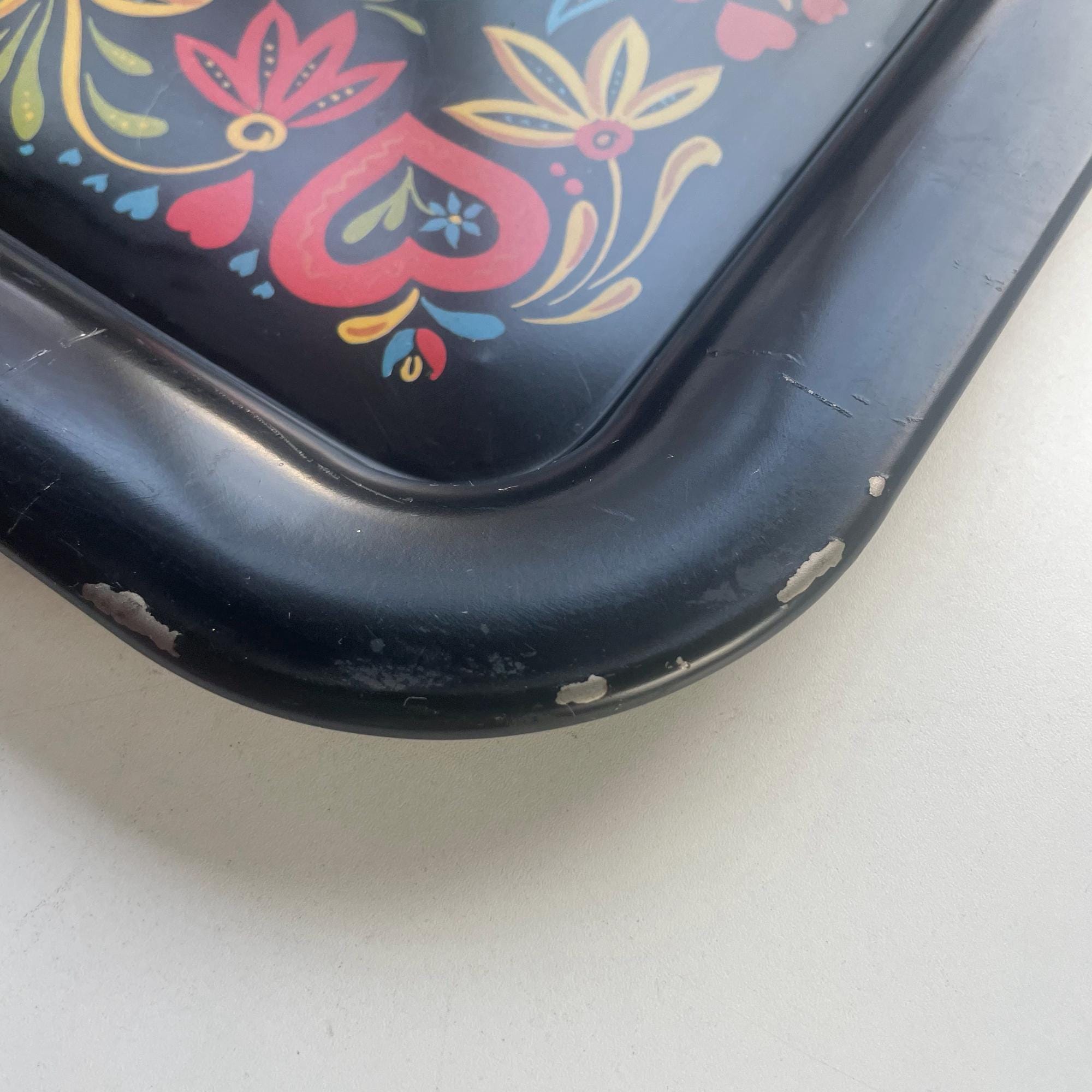 Mid Century Metal Lap Tray: Folk Art Printed Serving Tray - Etsy