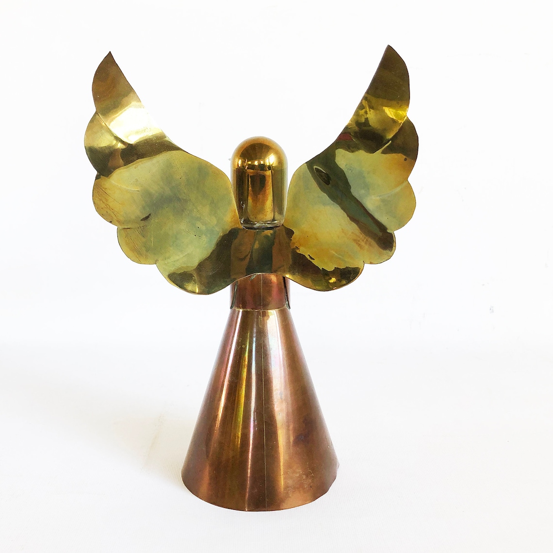 Vintage Copper & Brass Angel Candle Holder Hand-made Metal - Etsy