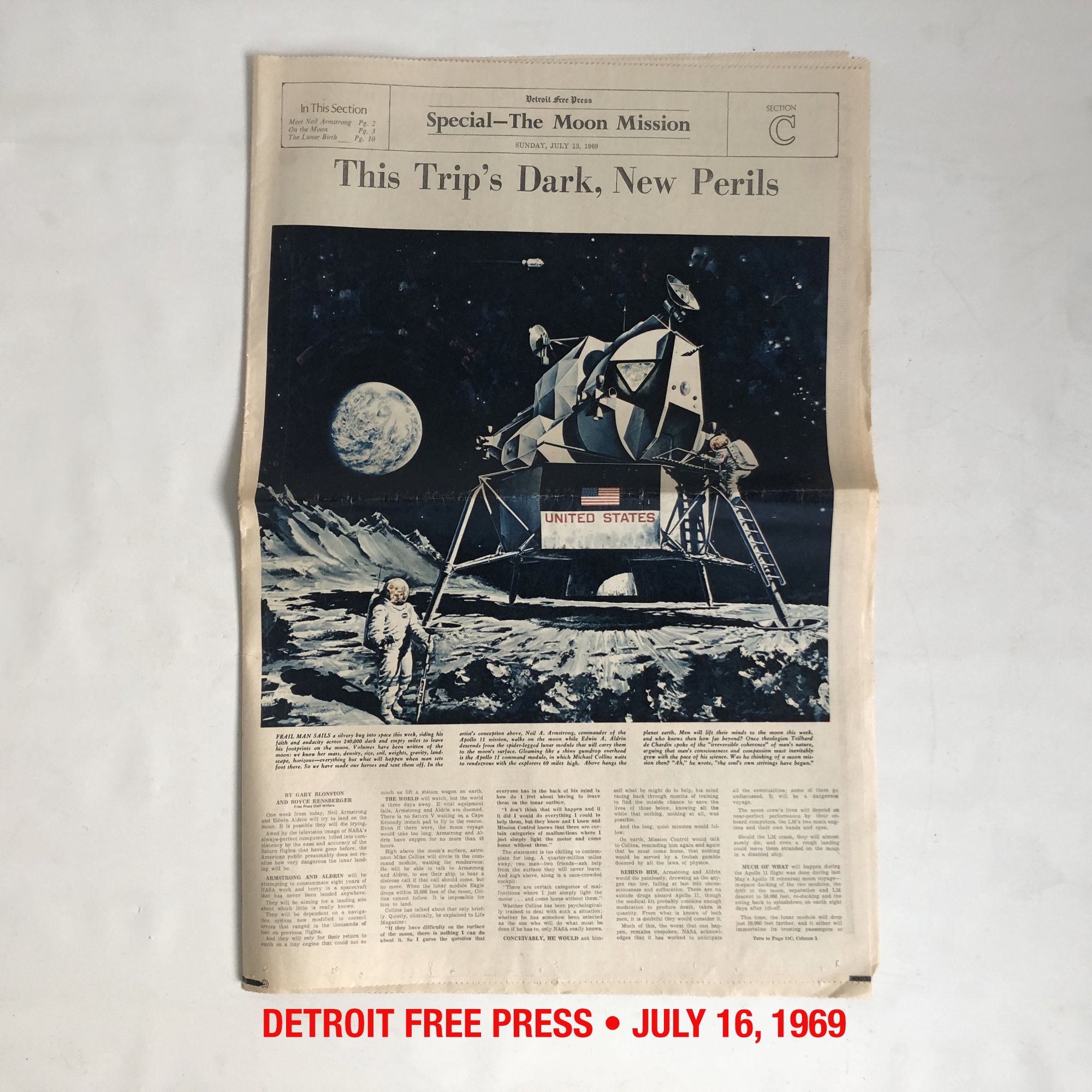 Nasa 1969 Moon Landing Newspaper