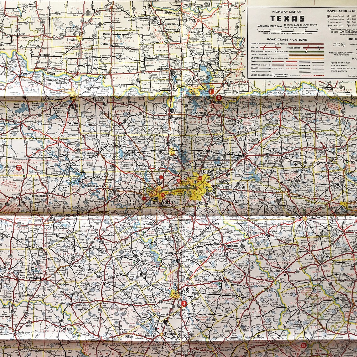 Early 1960s Phillips 66 Road Map Touring Map Kansas or | Etsy