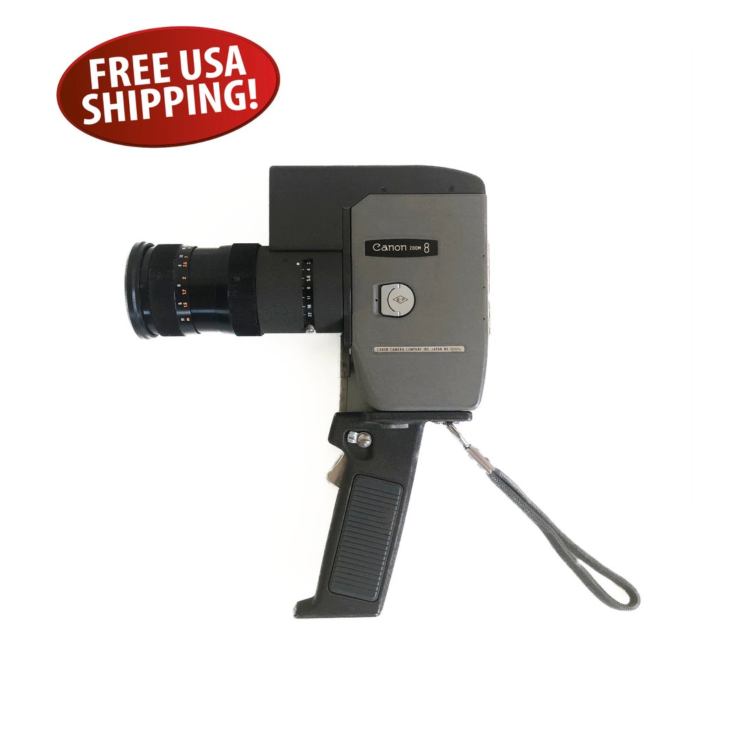 1960s Canon Zoom 8 Movie Camera With Pistol Grip & Case, Standard 8mm ...