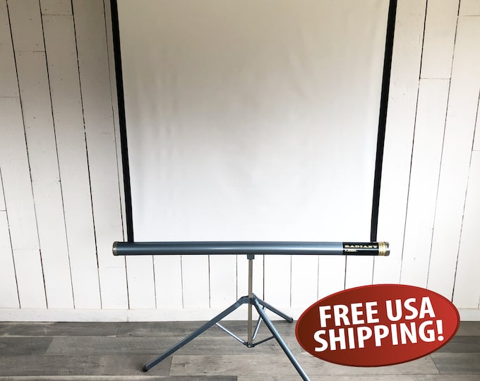 1960s Radiant Meteor Portable Projection Screen, 39" X 39" Folding ...