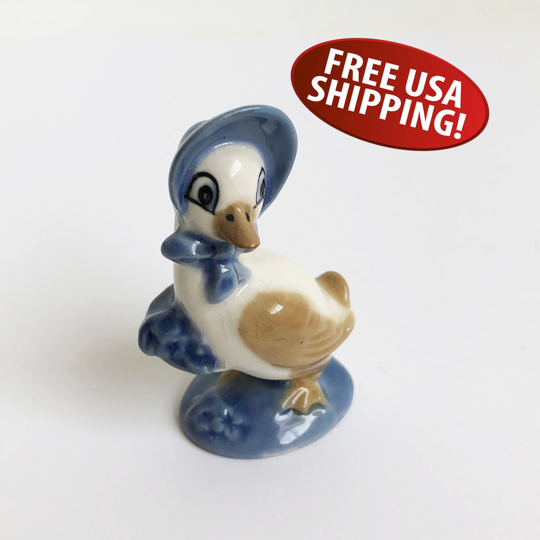 Rare Szeiler Ceramic Mother Goose Figurine, Hand-painted Porcelain ...