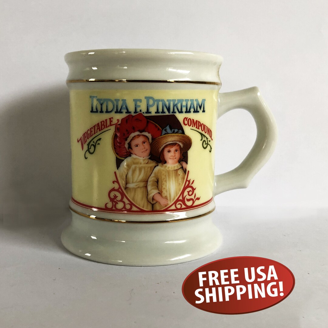 Vintage Lydia E. Pinkham Mug: 1980s Franklin Porcelain Advertising Art ...