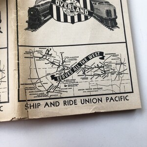 1938 Union Pacific Railroad Time Tables Brochure Booklet, Train ...