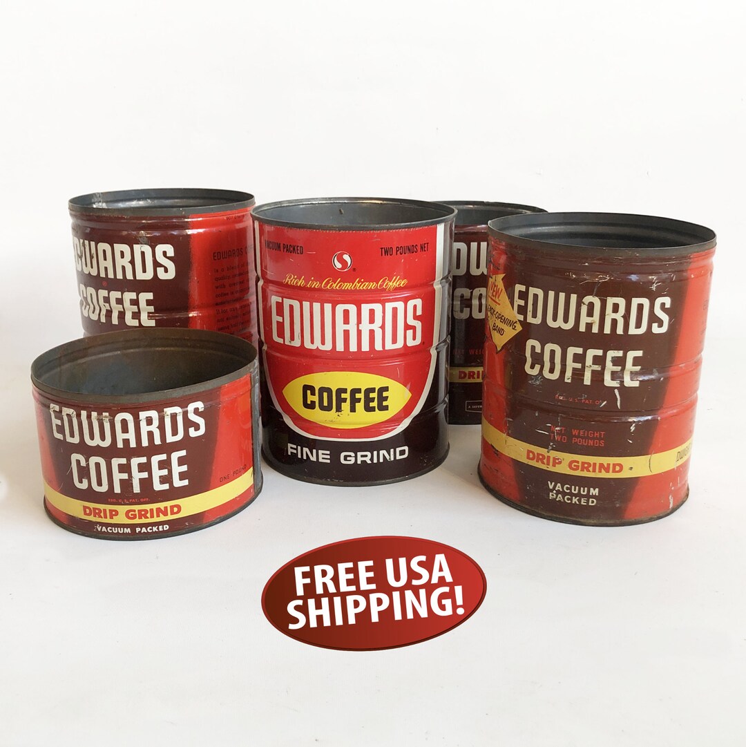Vintage Edwards Coffee Can: Mid-century Safeway Brand Tin - Etsy