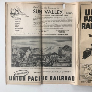 1938 Union Pacific Railroad Time Tables Brochure Booklet, Train ...