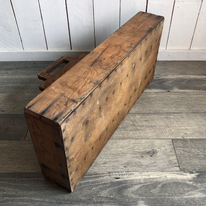Old Rustic Homemade Tool Tote Toolbox Large Primitive Tool - Etsy