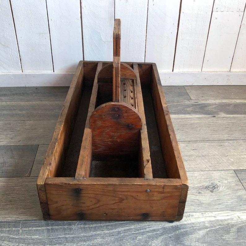 Old Rustic Homemade Tool Tote Toolbox Large Primitive Tool - Etsy
