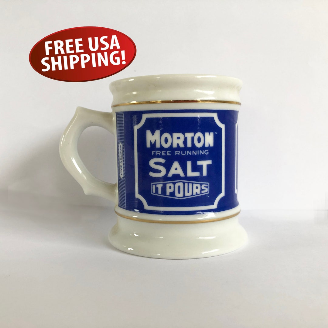 Morton Salt Mug, 1980s Franklin Porcelain Collectible Mug, Retro ...