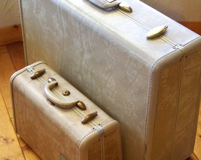 Large Ivory Marble Samsonite Streamlite Suitcase a - Etsy