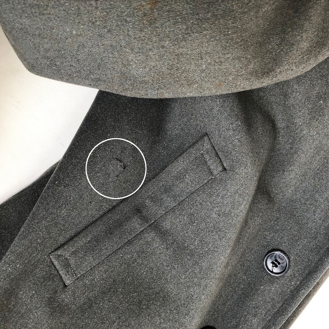 Vintage Mens Wool Cheswick Covert Cloth Overcoat Trench Coat - Etsy