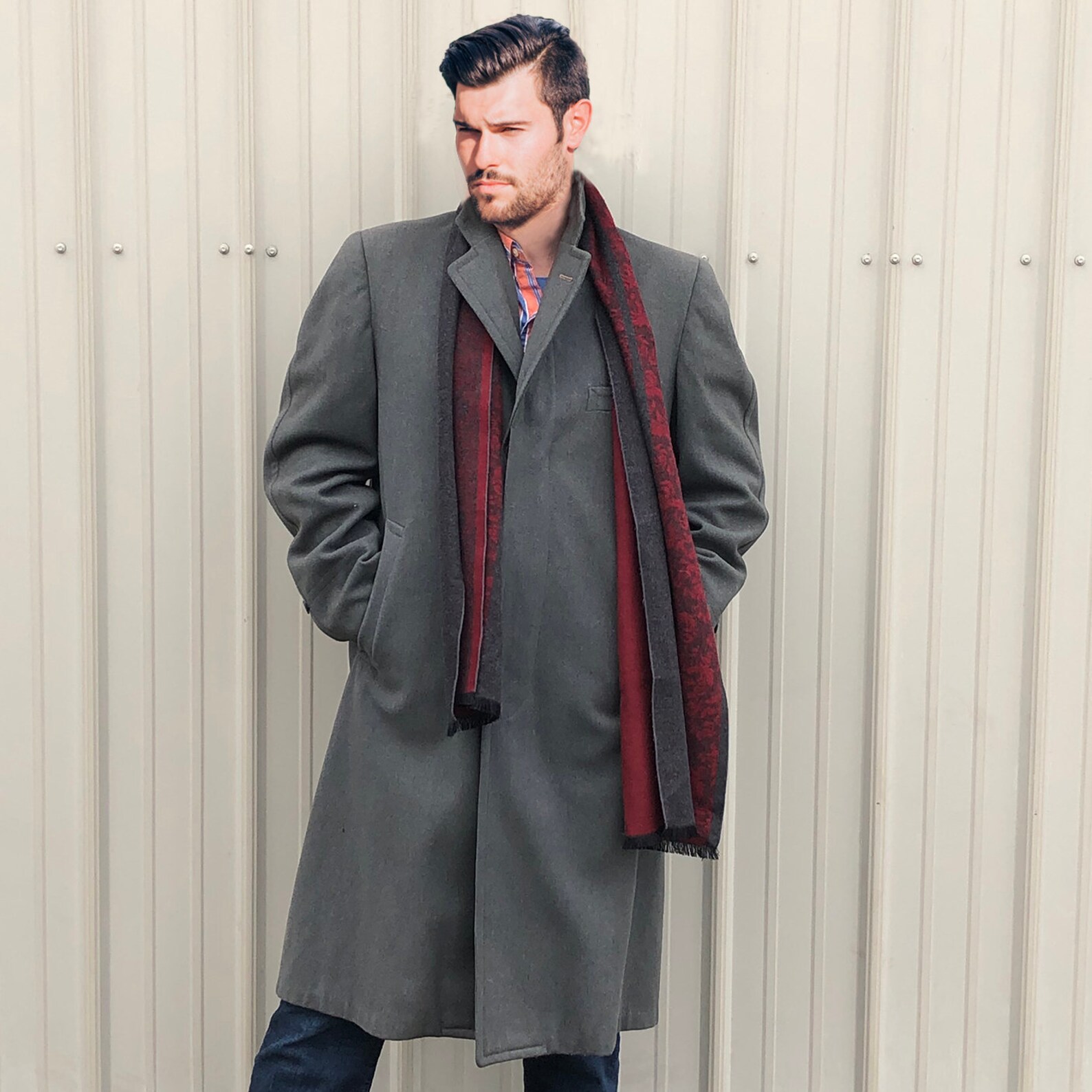 Vintage Mens Wool Cheswick Covert Cloth Overcoat Trench Coat - Etsy