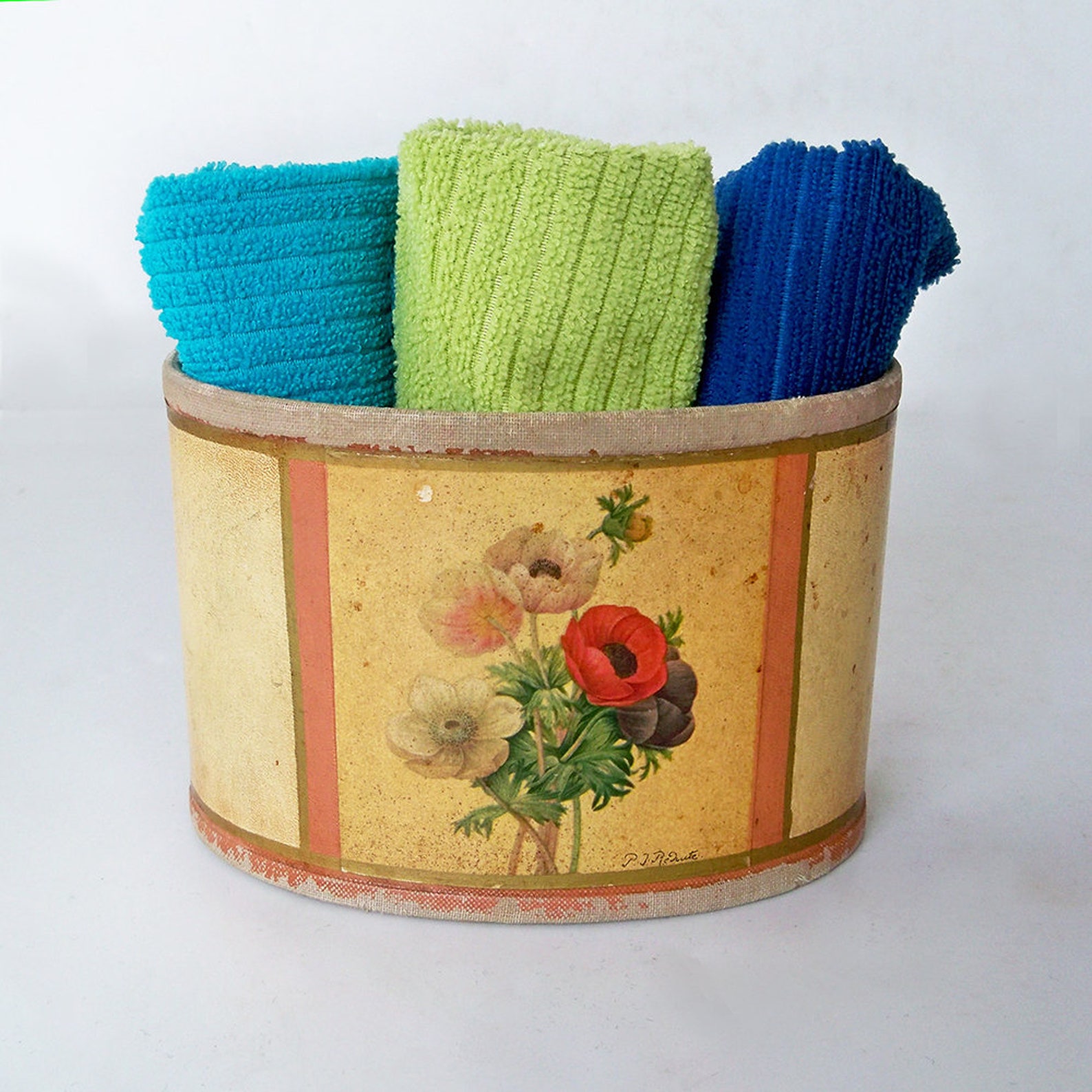 Vintage Oval Storage Box Dresser Box Bathroom Storage - Etsy