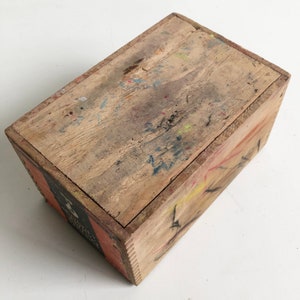 Old Ambrite Colored Chalk Crayons Wooden Box, Artist Box, Studio ...