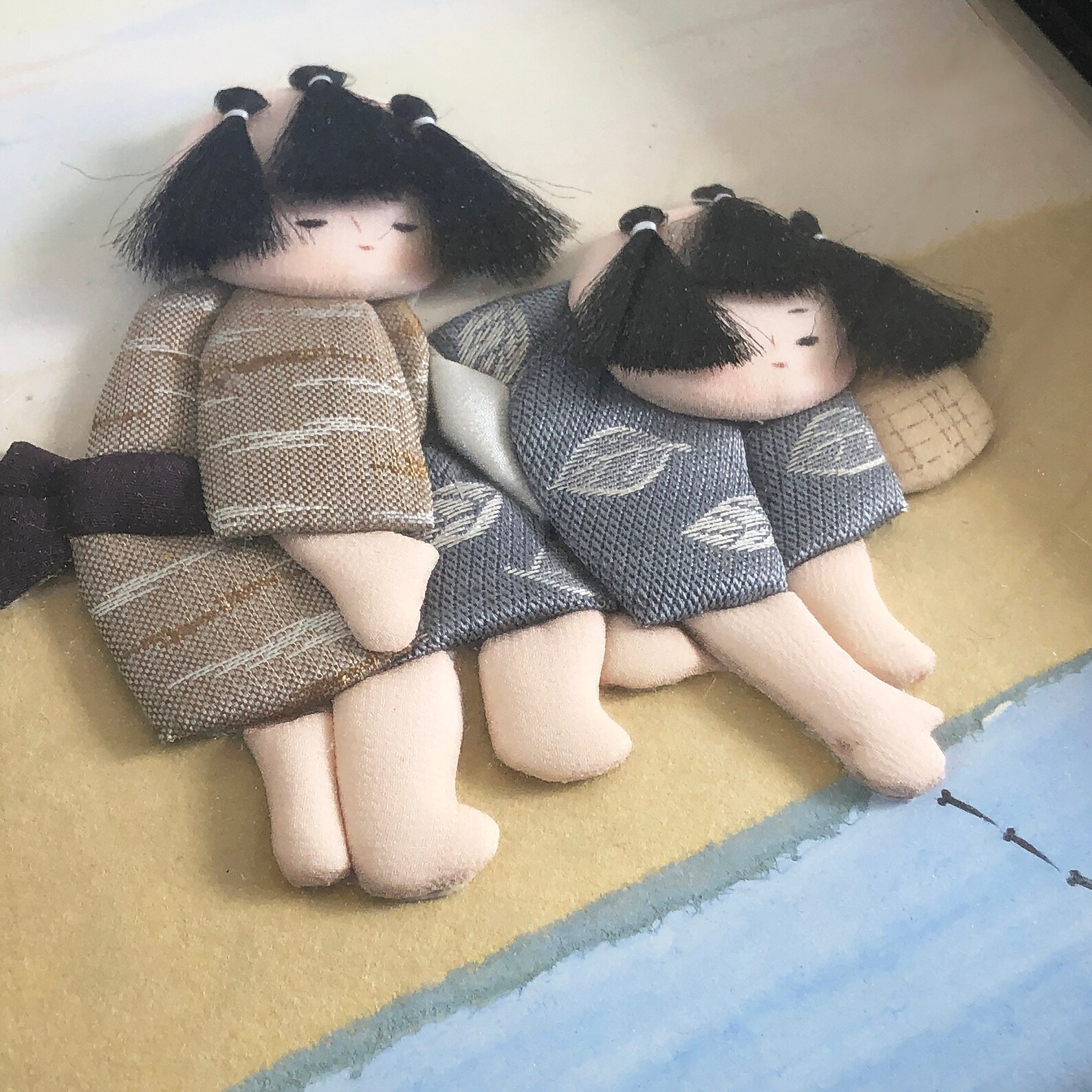 Vintage Japanese Oshie Kurumi Art Framed 3-D Craft - Etsy
