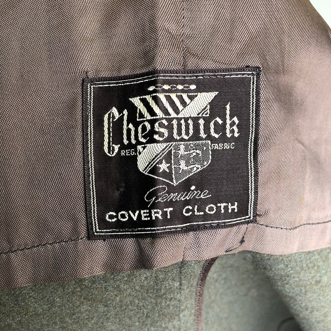 Vintage Mens Wool Cheswick Covert Cloth Overcoat Trench Coat | Etsy