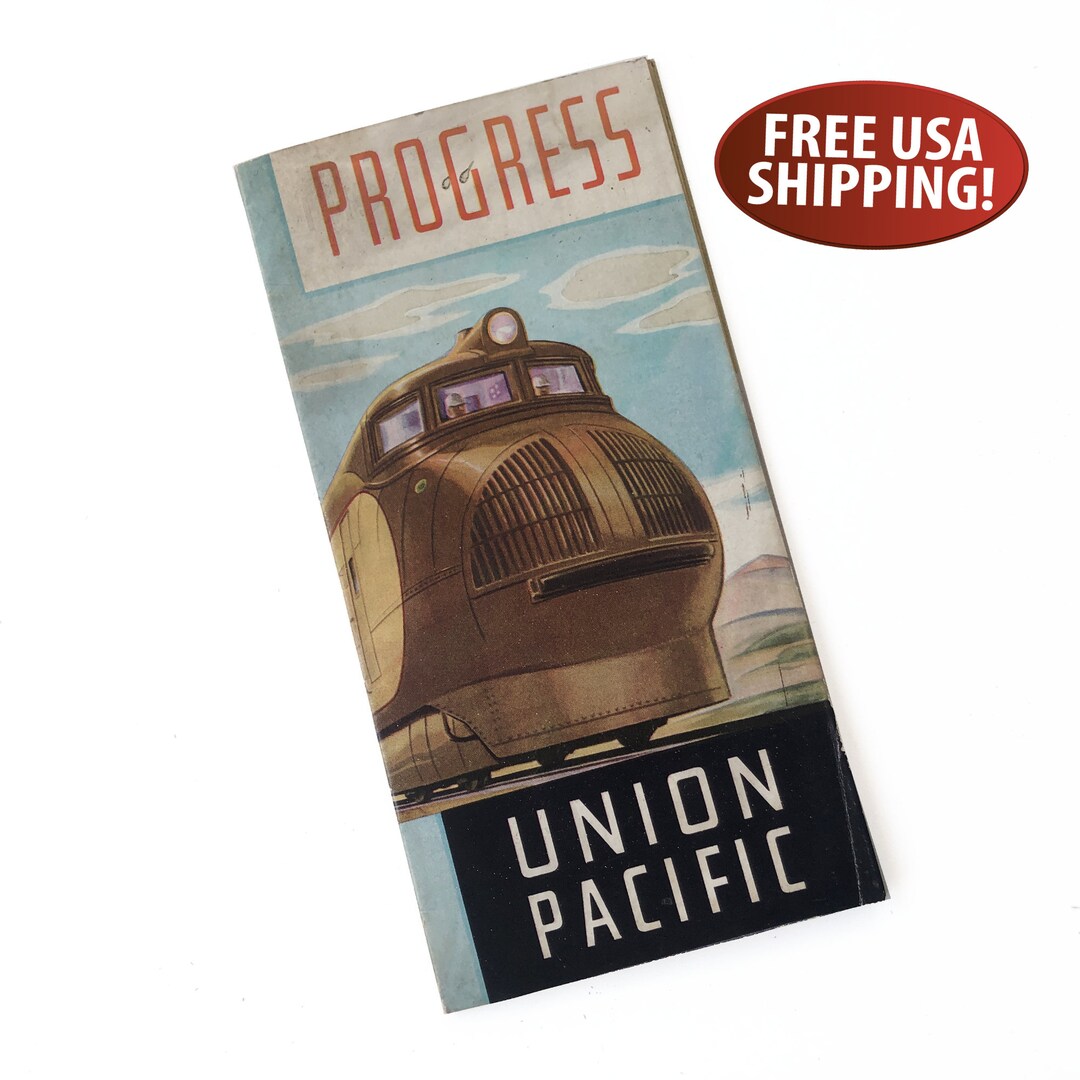 1934 Union Pacific Progress Brochure, Streamliner Train Brochure ...