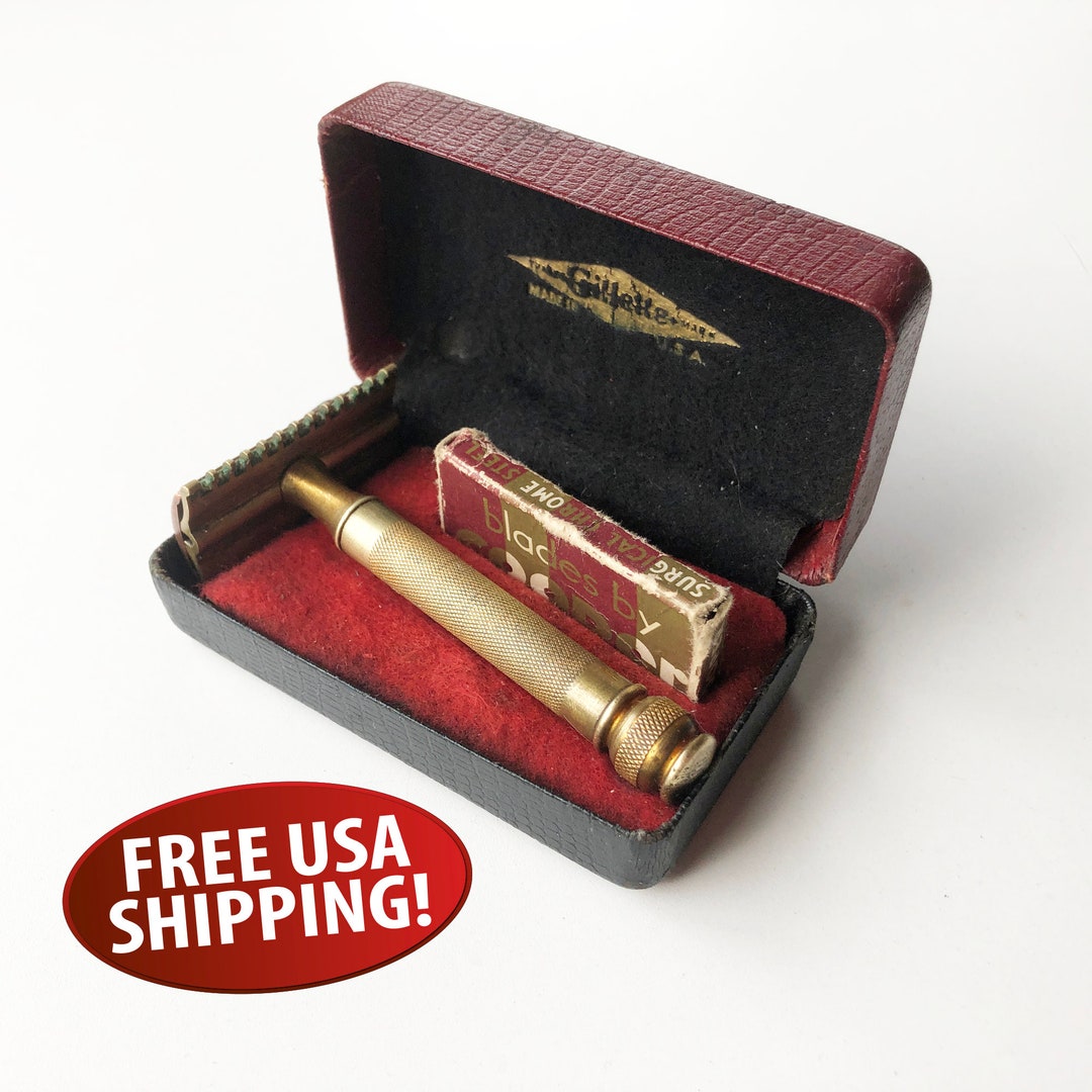 Early 20th Century Gillette Brass & Copper Shaving Razor With Original ...