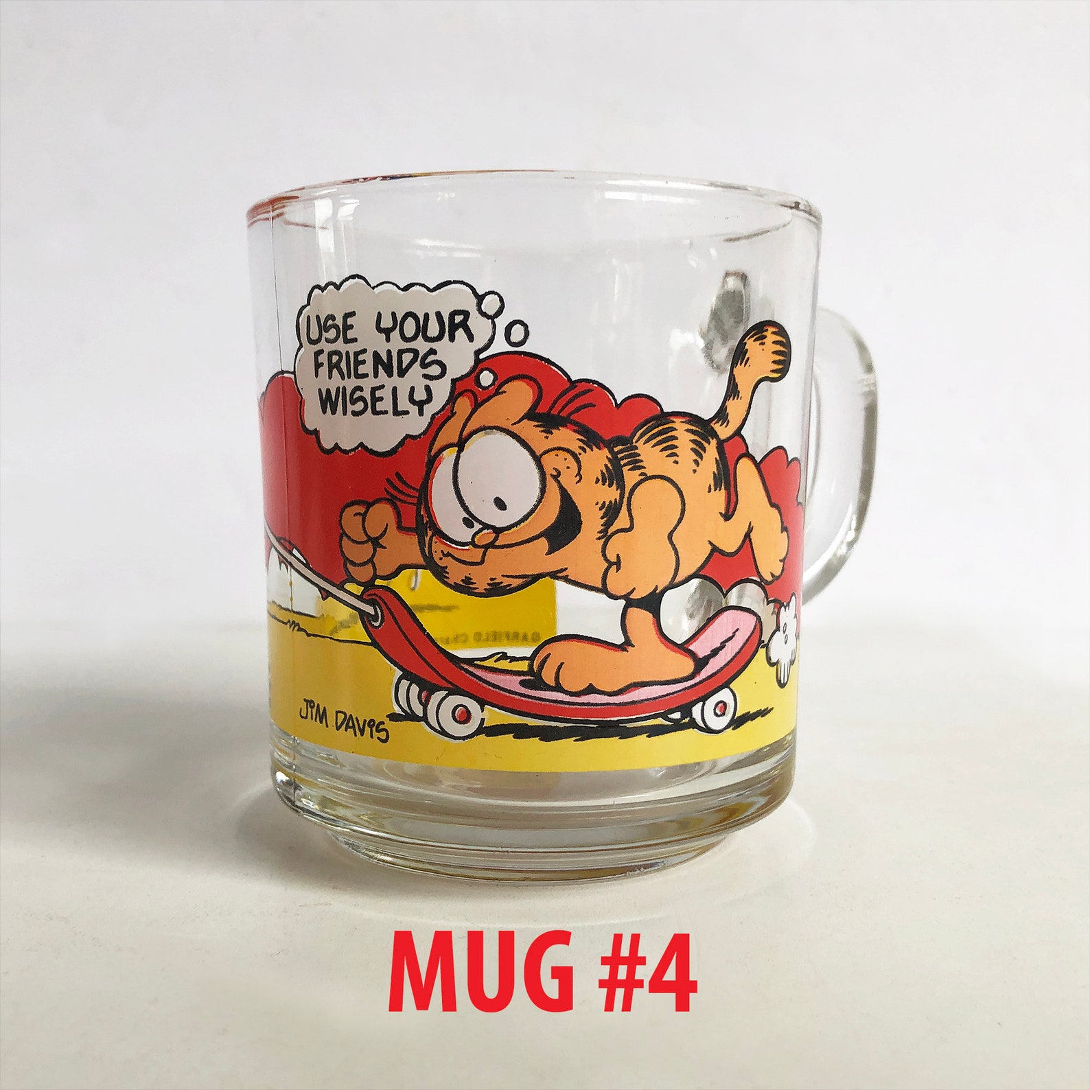 1980s Mcdonalds Garfield Cartoon Coffee Mug Mcdonalds Etsy