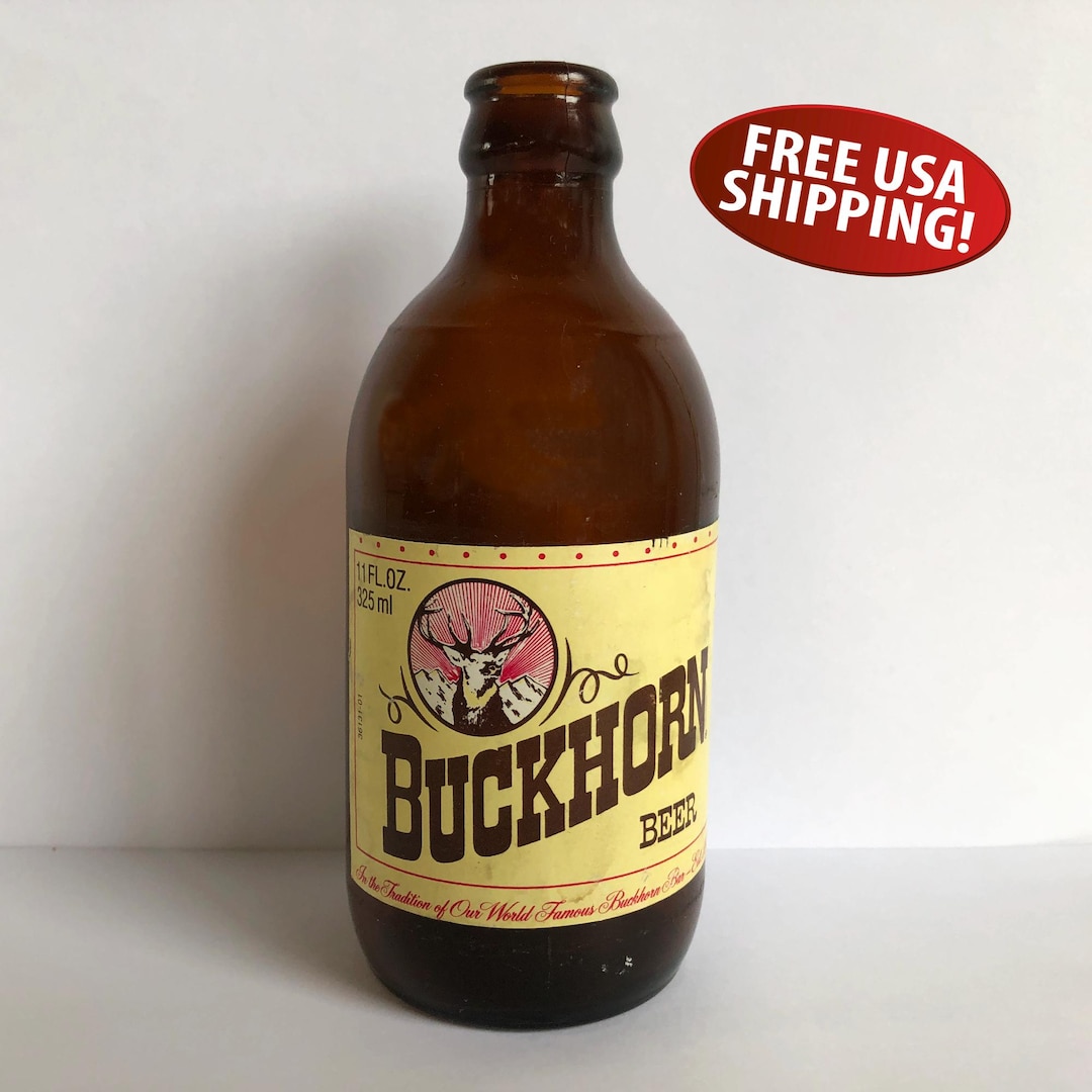 Vintage Buckhorn Beer Bottle, 11 Oz Stubby Bottle, 1970s Beer Prop, Bar ...