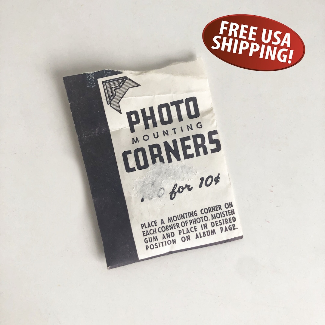 Vintage Black Photo Album Corners, Scrapbook Corners, Open Package ...