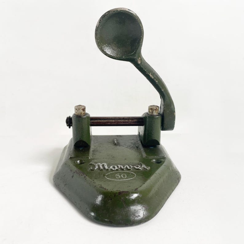 Midcentury Wilson-jones Marvel 60 Two-hole Punch, Industrial Cast Iron ...