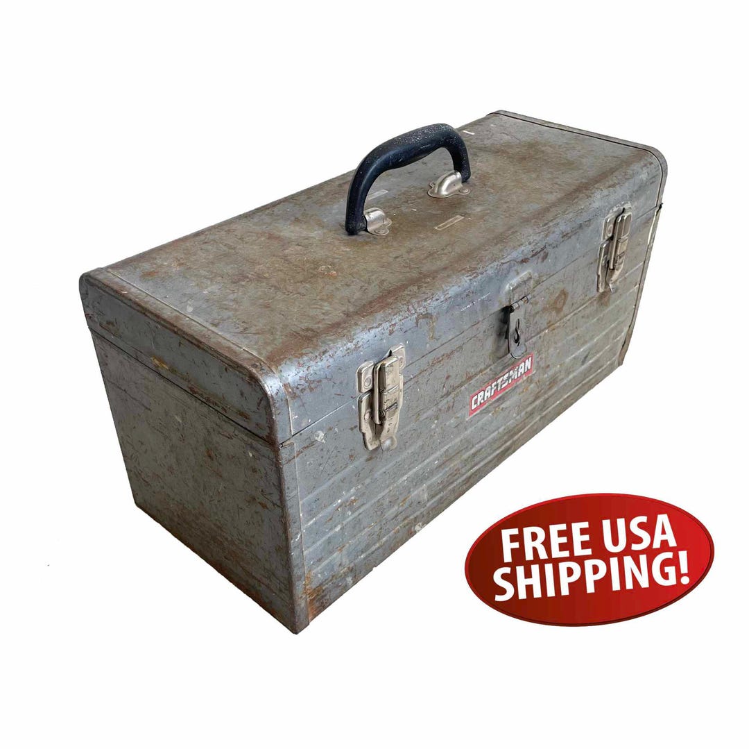 Mid Century Sears Craftsman Metal Toolbox With Tray, Heavy Duty 20 ...