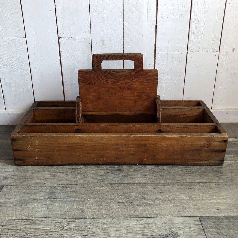 Old Rustic Homemade Tool Tote Toolbox Large Primitive Tool - Etsy
