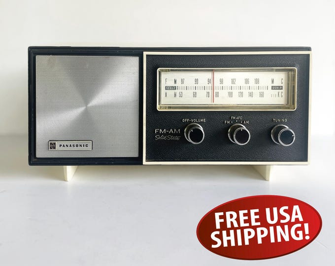 Working Mid-century Modern Panasonic AM/FM Tabletop Radio - Model RE ...