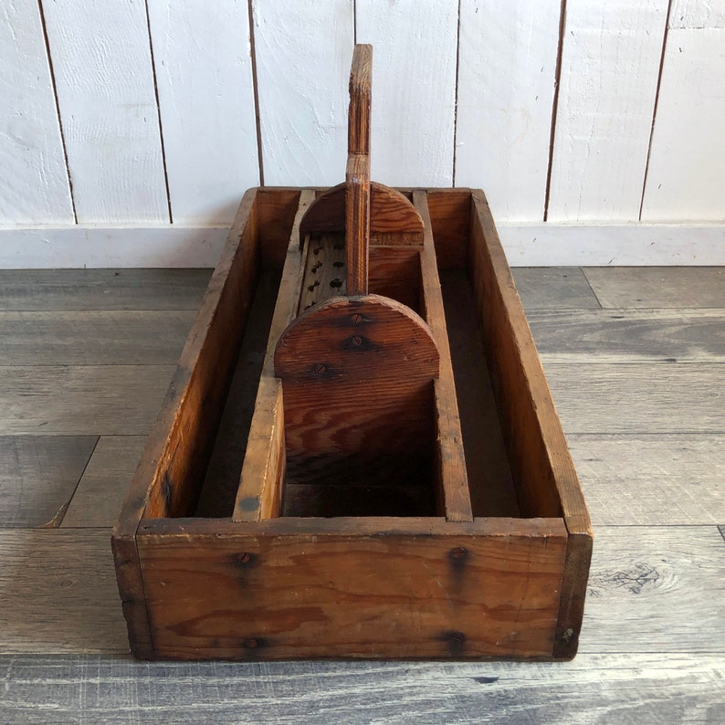 Old Rustic Homemade Tool Tote Toolbox Large Primitive Tool - Etsy