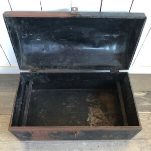 Large Mid-century Round Top Toolbox With Initials "w.h.n.", Distressed ...