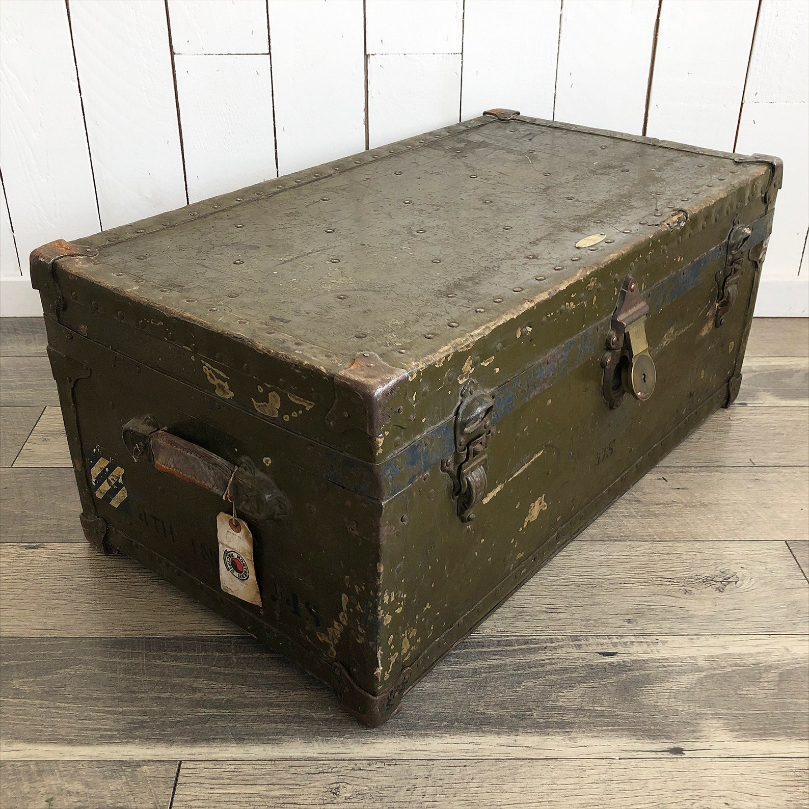 Antique WWI U.S. Army 4th Infantry Trunk Officer's Trunk | Etsy