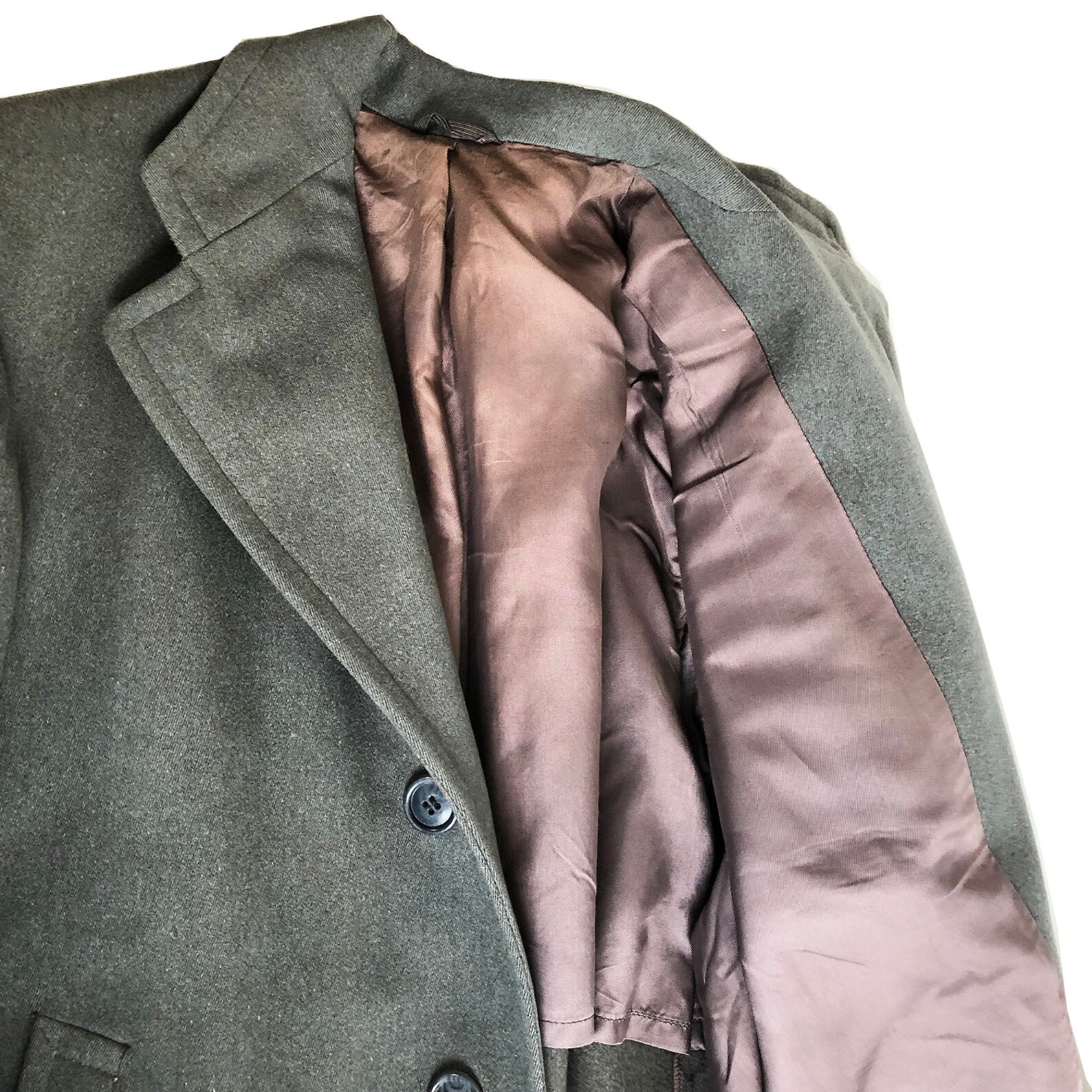 Vintage Mens Wool Cheswick Covert Cloth Overcoat Trench Coat - Etsy