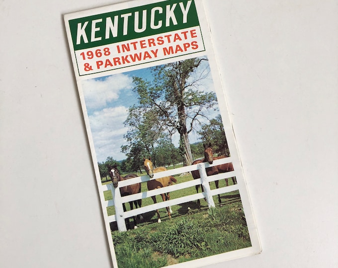 1968 Kentucky State Road Map Touring Map Official Kentucky Highway Map ...