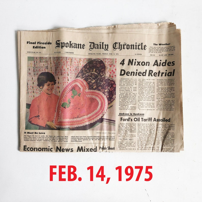 Old Newspaper From the 1970s - Spokane, WA - Spokane Daily Chronicle ...