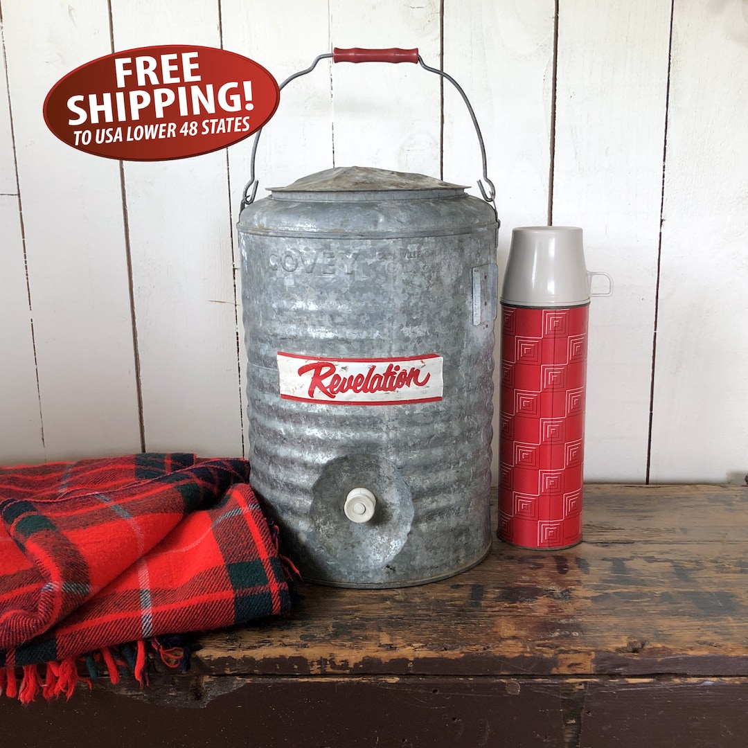 Rustic 3 Gallon Galvanized Metal Cooler, Covey Revelation Drink ...