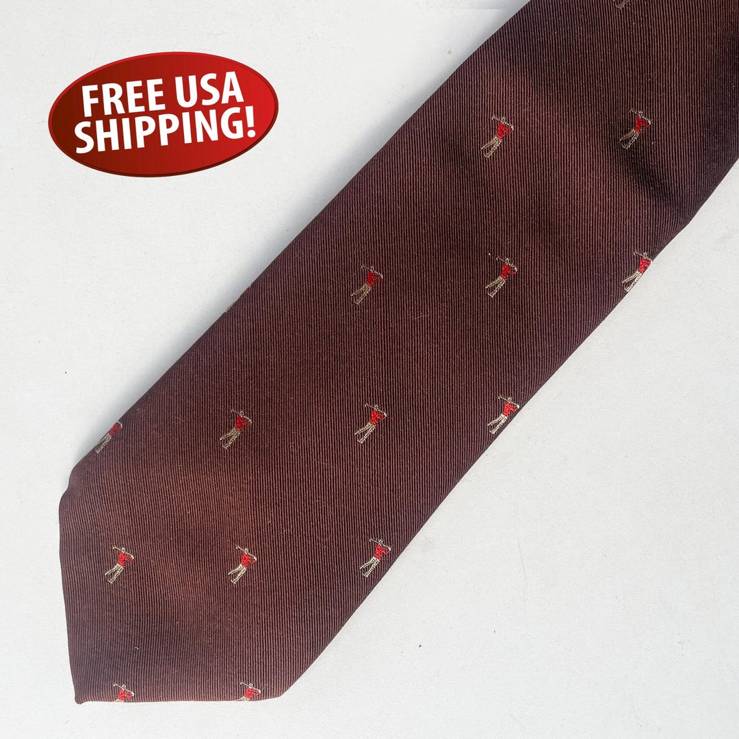 Vintage Robert Kirk Cable Car Clothiers Golfer Necktie, Made in Ireland ...