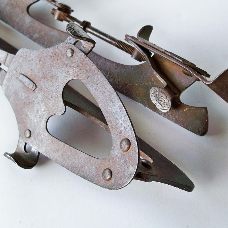 Early 20th Century B & B Clip-on Ice Skates With Nice Vintage | Etsy