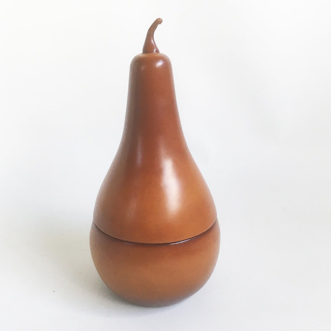 Vintage Carolyn Kinder Pear Canister: Decorative Sculpture, Hidden ...