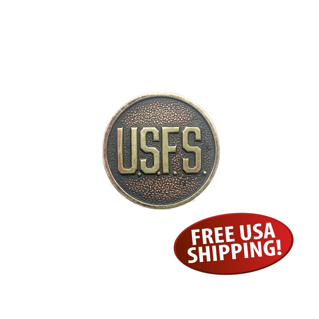 Midcentury Brass & Copper U.S. Forest Service Uniform Lapel Pin, Hat ...