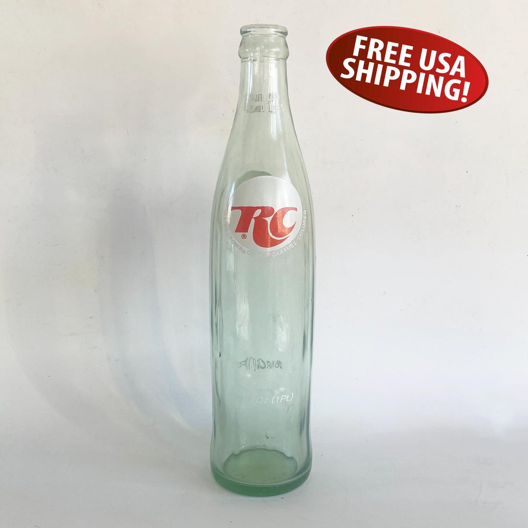 Mid-century RC Cola Soda Pop Bottle, 1970 16oz Royal Crown Soda Pop ...