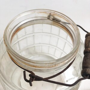 1940s-50s One Gallon Glass Pickle Jug, Large Glass Jar With Wood Handle ...