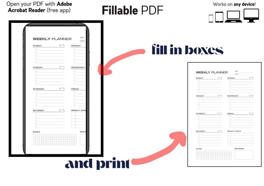Weekly Lifestyle Planner, Editable and Printable, the Weekly Reset Planner, Your Week ...