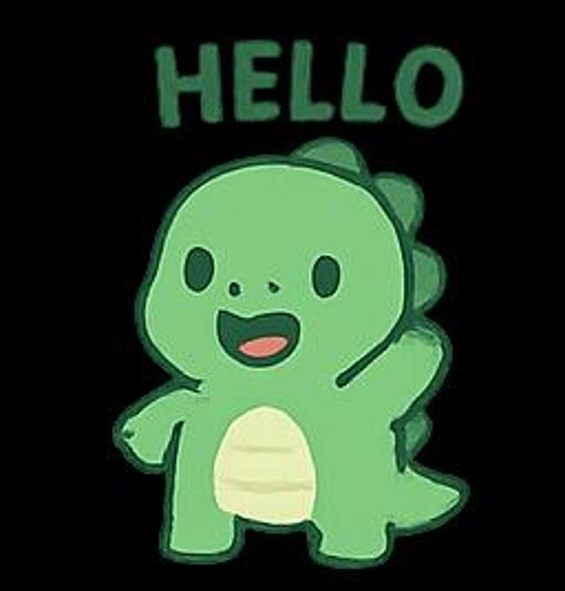 Green Dino Sticker - Etsy