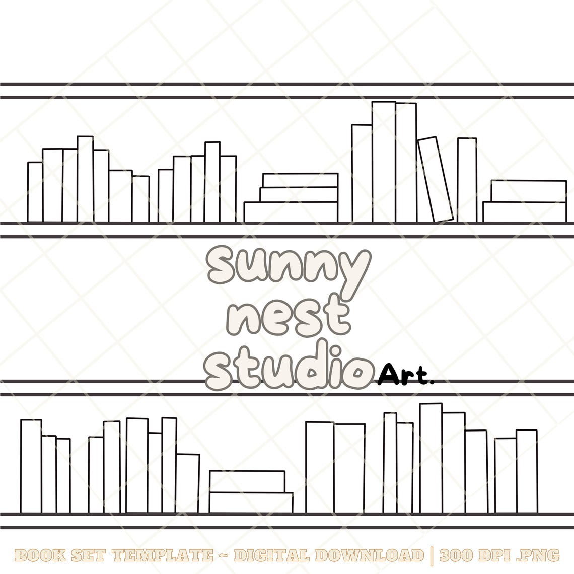 Procreate Bookshelf Scene Creator Bundle: Digital Book Set Template ...