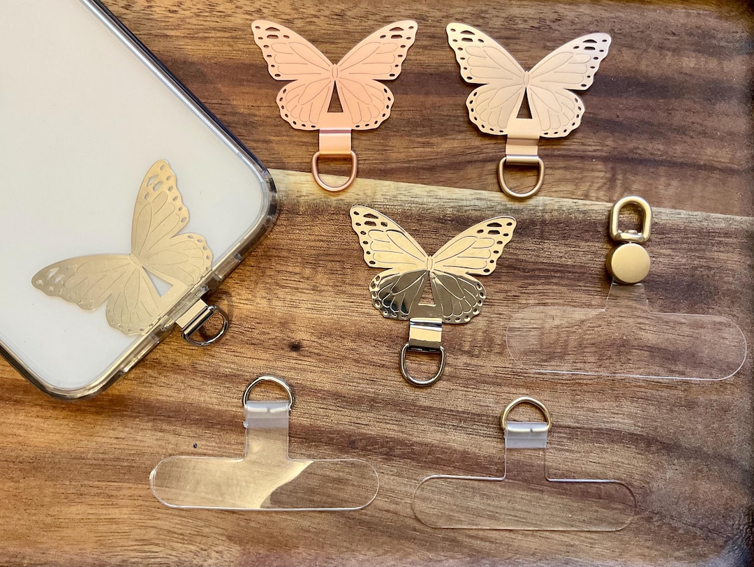 Phone Tether Tab Universal Cellphone Charm Connector Butterfly Metal ...