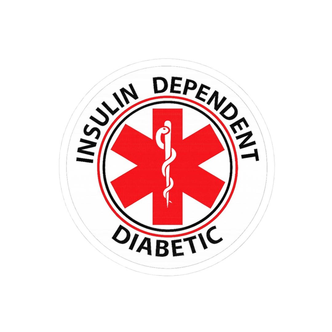 Insulin Dependent Diabetic Medical ID Sticker | Kiss-cut Vinyl - Etsy
