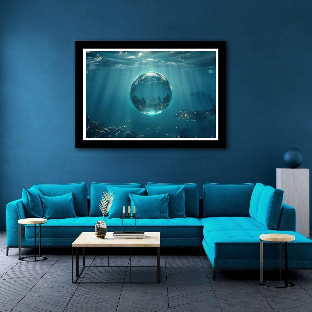 Ocean Soul Orb Art Set – Underwater 3D Sphere, Samsung Frame TV ...