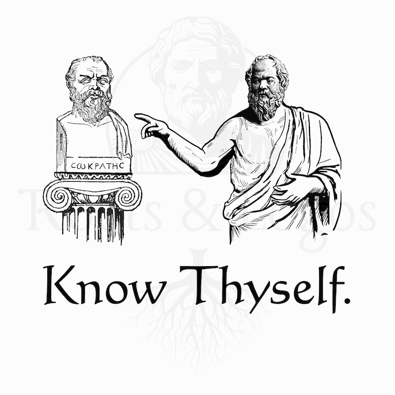 Know Thyself. Socrates & Socratic Philosophy Inspired Design Digital ...